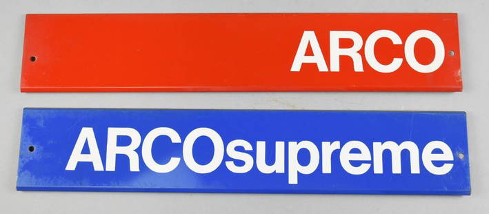 Pair Arco & Arco Supreme Gas Station Signs