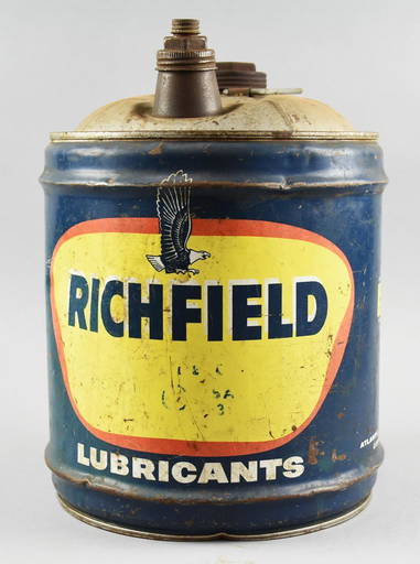 Vintage Richfield Oil 5 Gallon Circle C SAE 30 Can (#0441) on Oct 24 ...