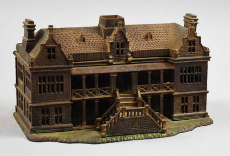 Rare Polychrome Palace Cast Iron Still Bank