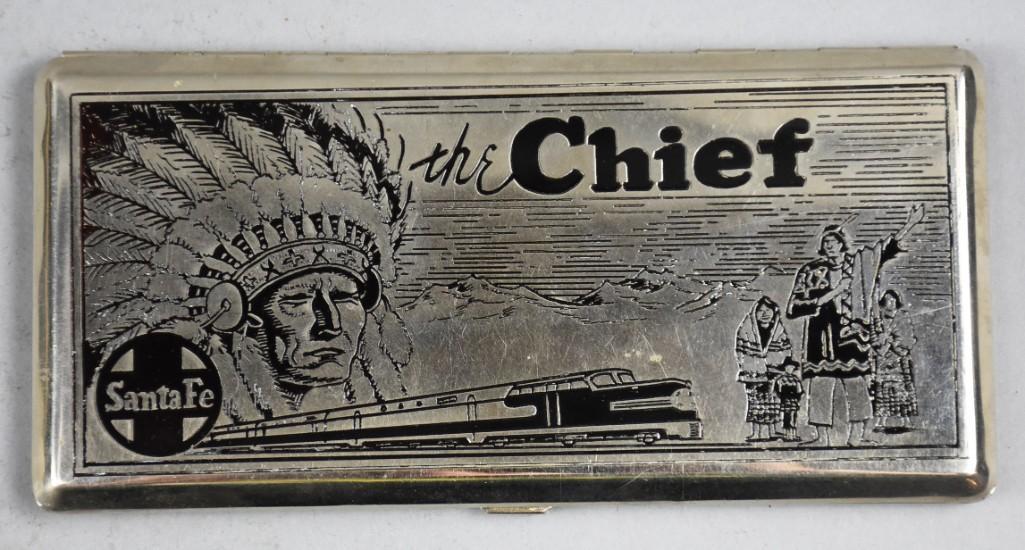 Rare Vintage Santa Fe Railroad The Chief Cigarette Case (#0047) on Dec ...