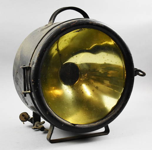 Vintage Golden Glow Locomotive Headlight