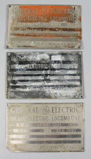 1940s GE Builders Diesel Electric Train Plates - Dec 19, 2021 ...
