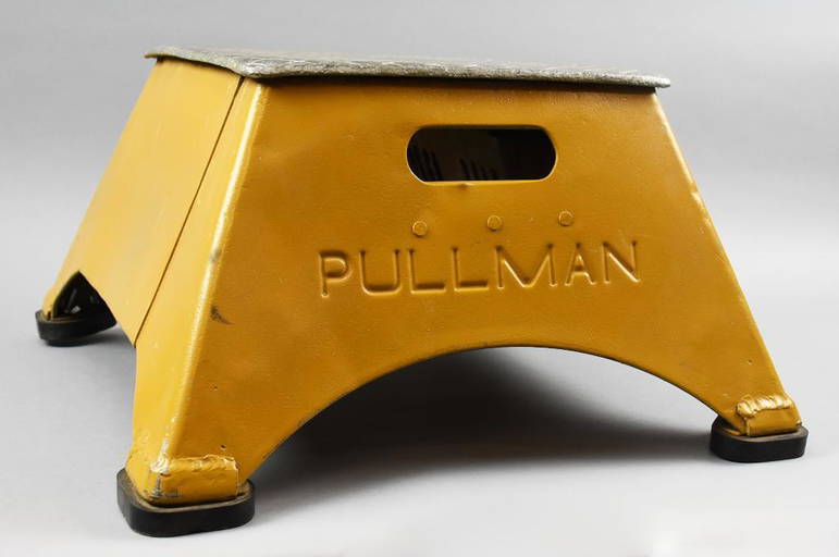 Vintage Aluminum & Steel Pullman Car Step Stool
