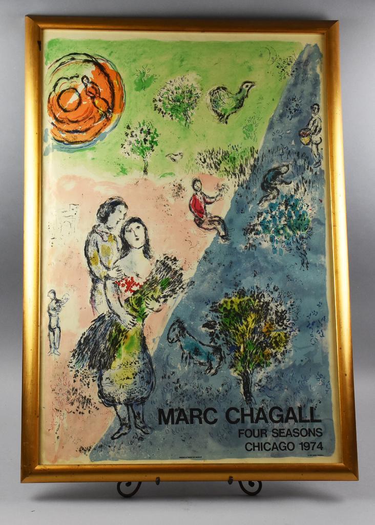 1974 Marc Chagall Four Seasons Litho Poster - Jan 23, 2022 | Appraisal ...