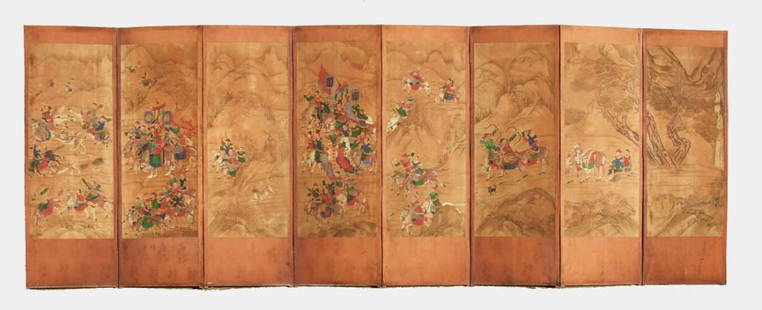 8 Panel Korean Screen Or Irworobongdo