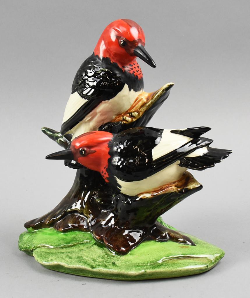 C1930 Stangl Pottery Birds Double Woodpeckers