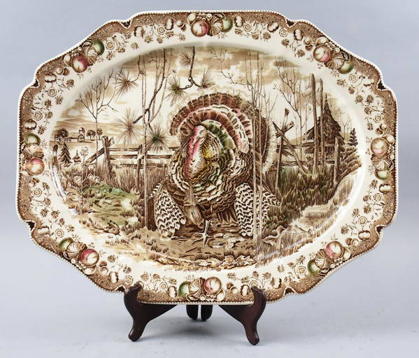 1955 1983 Johnson Brothers His Majesty Turkey Platter