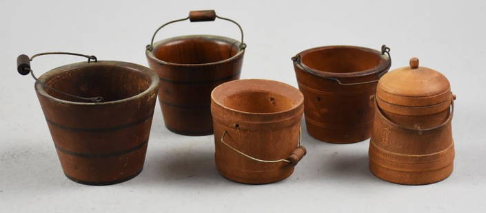 Primitive Wood & Metal 2 Handle Bucket