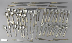 112A: 49-Piece Vintage Italian Silver Super Inox Flatwa - Sep 12, 2012 ...