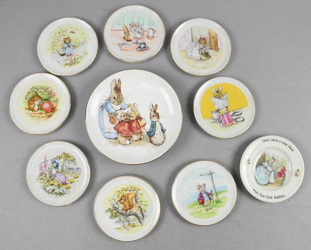 Misc Vintage Beatrix Potter Plates, Wedgwood & More