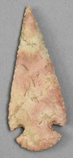 Prehistoric Corner Notch Quartzite Arrowhead