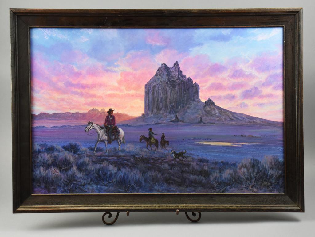 James Cody (b1946 Navajo) Original Oil On Canvas