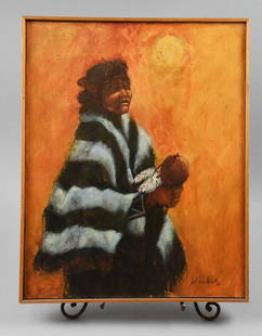 Signed Gene Waggoner Oil On Canvas Painting