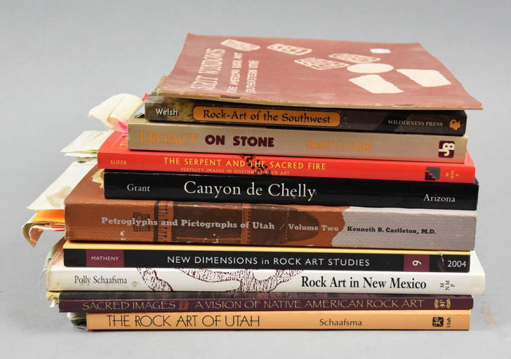 (10) Vintage Native American Rock Art Reference Books
