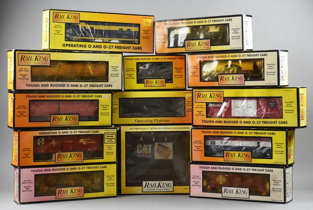 (13) Rail King Mth Boxcars Accessories & More Orig Boxes