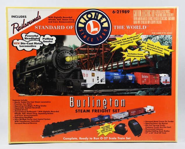 Lionel Burlington Steam Freight Set No 21989 Complete