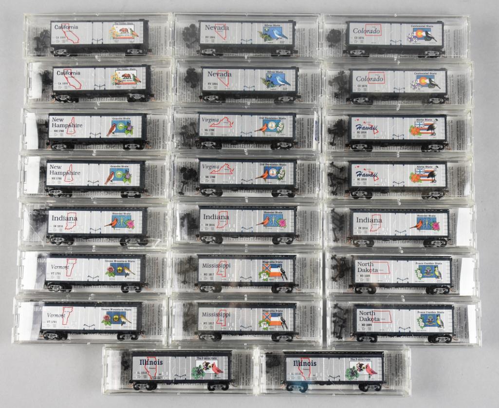 (23) Micro Trains Line All Boxcars In Original Boxes