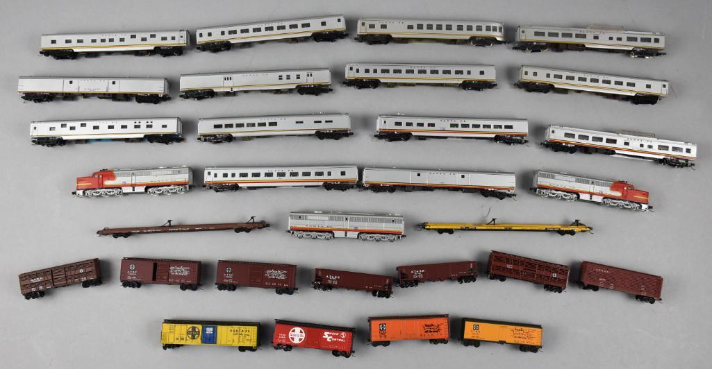 Approx. 30 N Scale Santa Fe Locos California Zephyr Plus