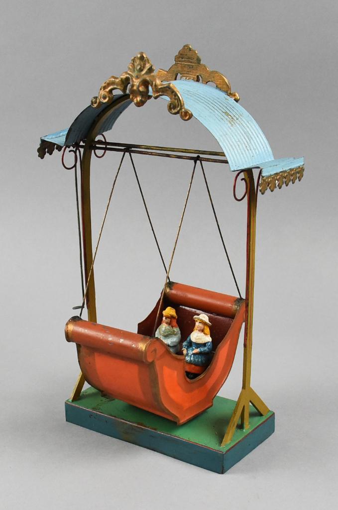 Antique Metal Toy Boat Swing