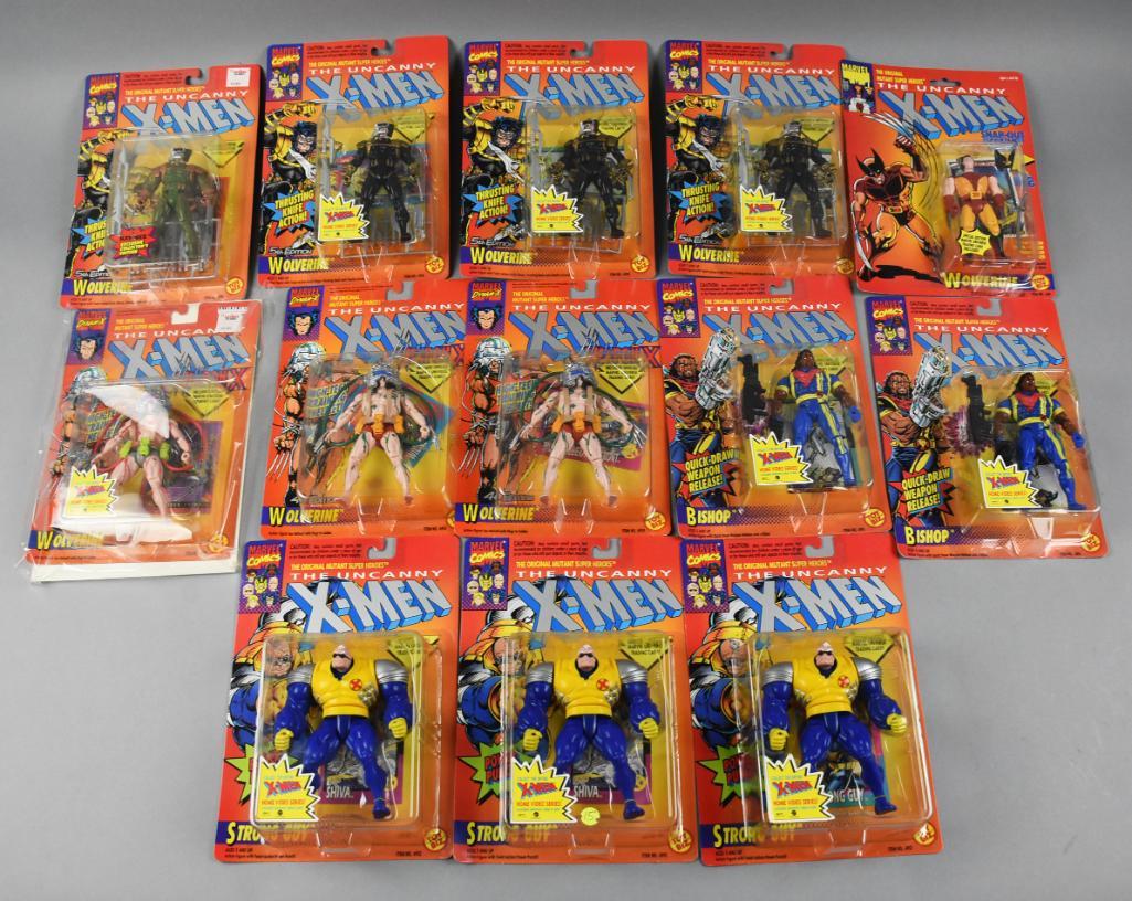 New Old Stock 13 Vintage X Men Action Figures W/ Shipping Box