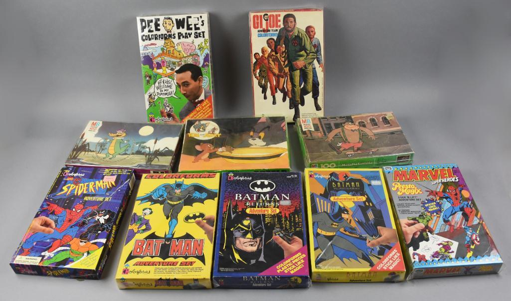 Nos-10 1973-1994 Colorforms Action Figures, Shipping Box Auction