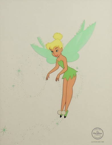 Ltd Ed Disney Playful Pixie Peter Pan Sericel W/ Coa