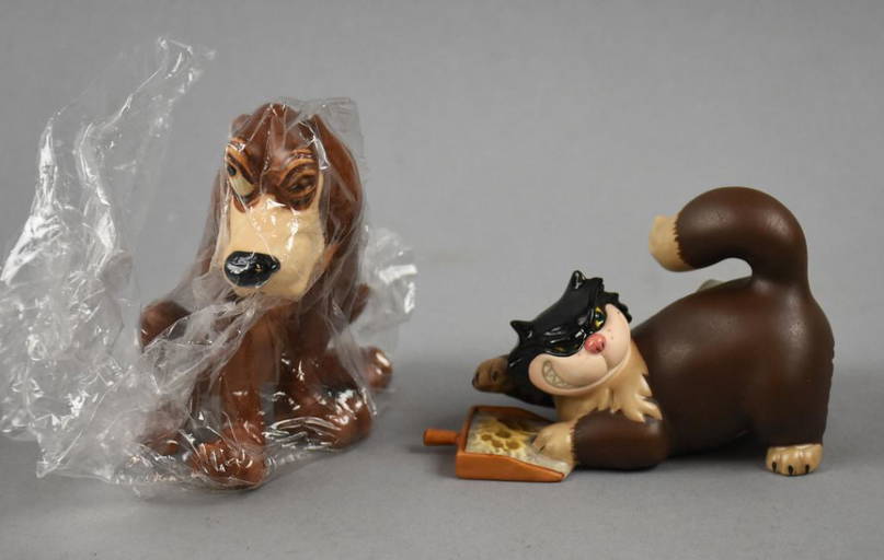 Wdcc Bruno & Lucifer, Cinderella Figures Orig Boxes Coa