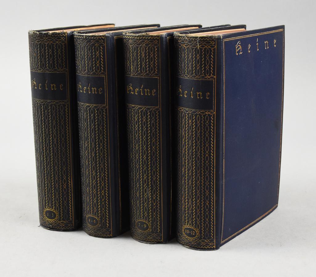 Buy C1900 Heinrich Heine German Author, 4 Books, 12 Vols | Golden Sun ...