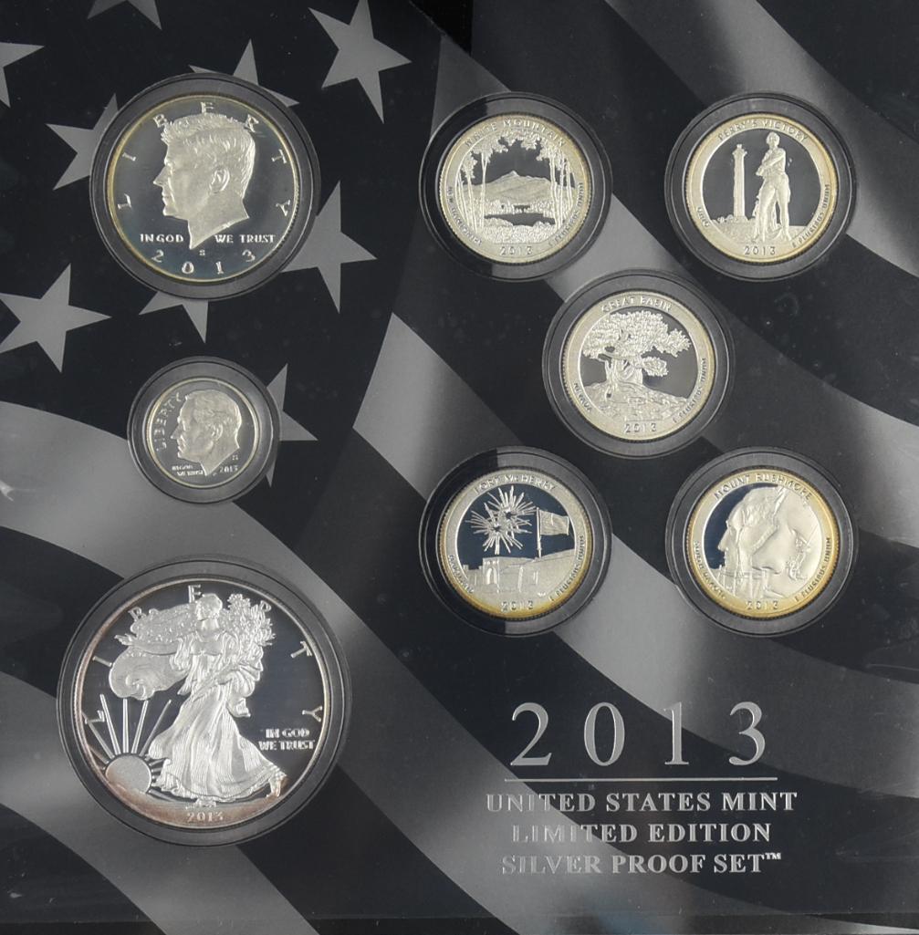 2013 Us Mint Limited Edition Silver Proof Set Auction