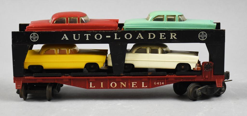 Postwar Lionel 6414 Auto Loader W/ Original Cars
