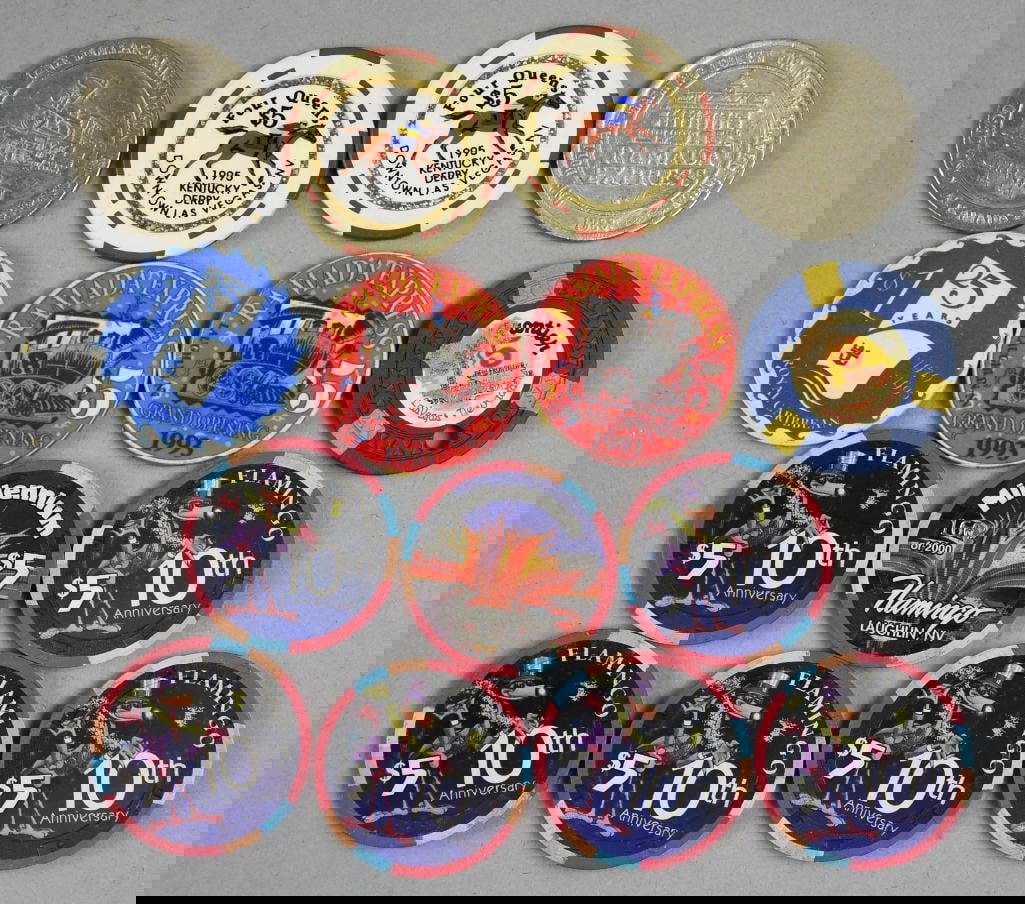 (15) Vintage Las Vegas Casino Tokens, Flamingo, Plus Auction