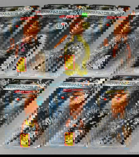 (6) Kenner Terminator Action Figures, Carded Mint Nos