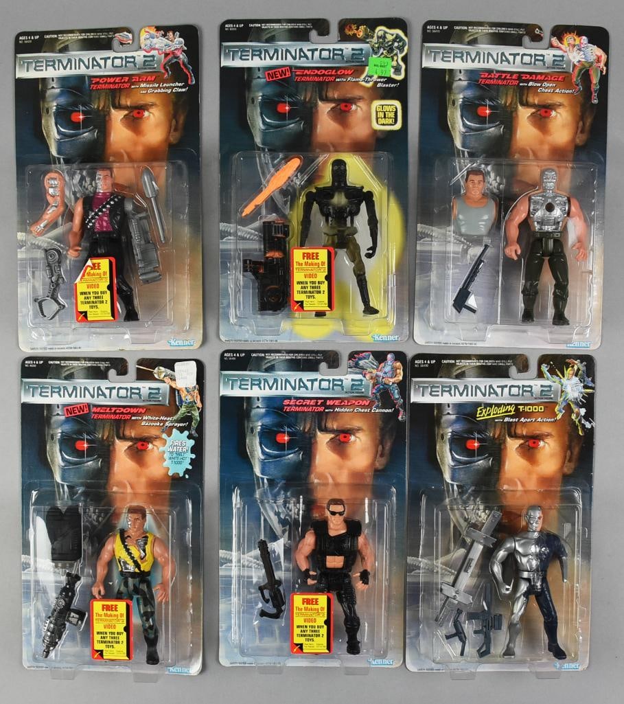 (6) Kenner Terminator Action Figures, Carded-mint-nos Auction