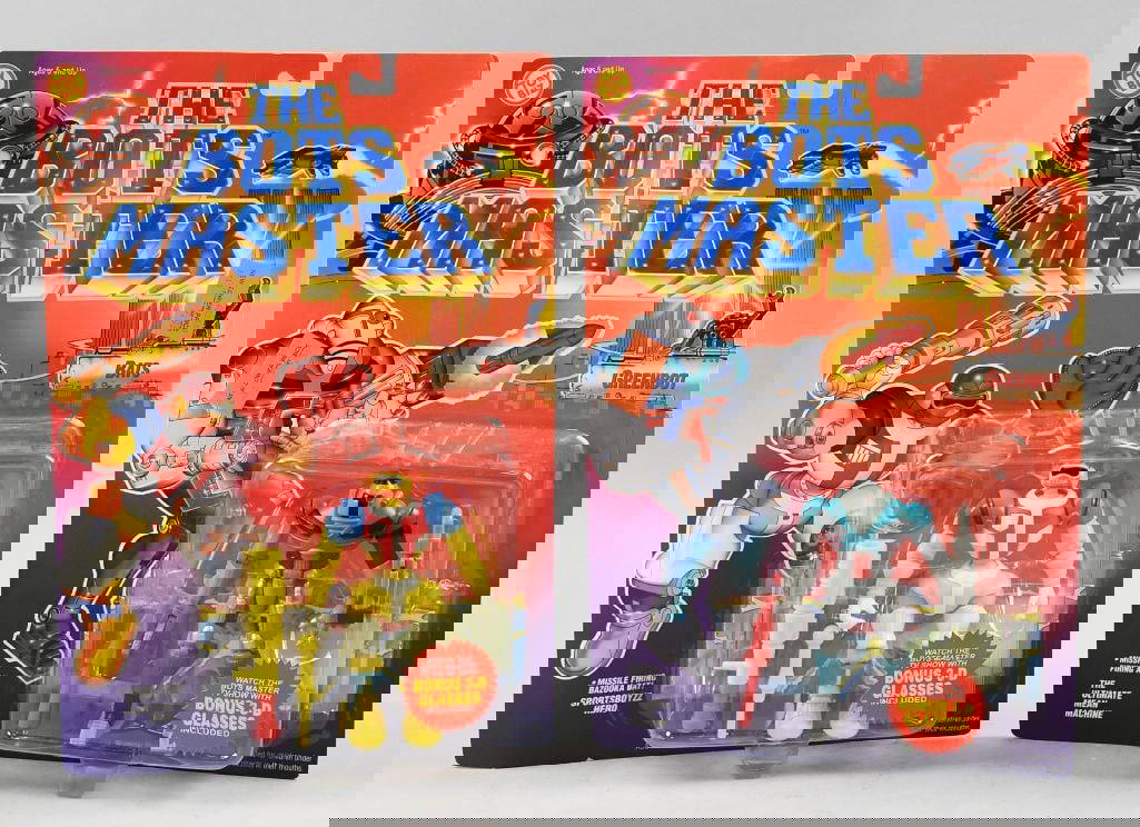 (2) The Bots Master Action Figures, Carded, Mint - Nos Auction