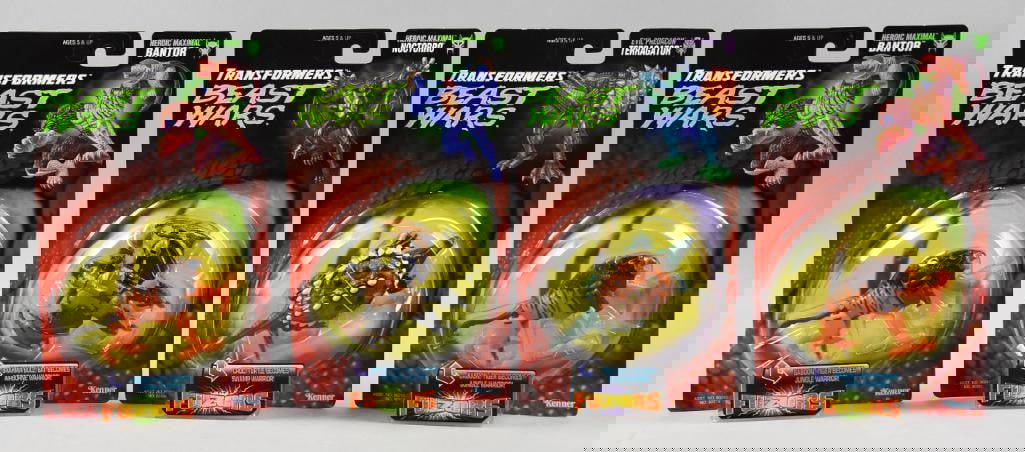 (4) Transformers Beast Wars Action Figures, Carded, Nos Auction