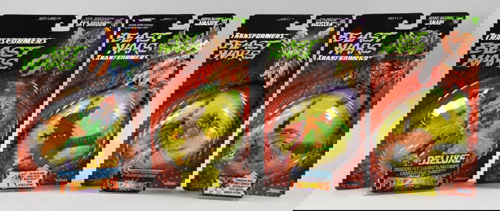 (4) Transformers Beast Wars Action Figures, Carded, Nos Auction