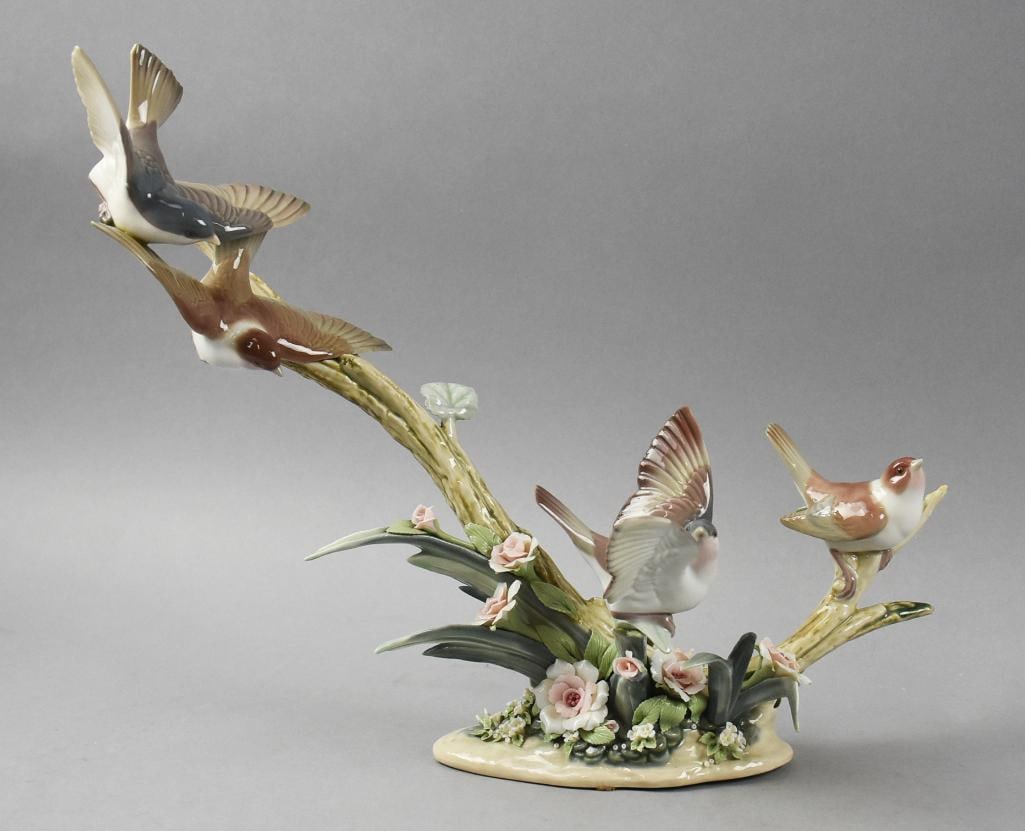 Signed 1985 2003 Lladro "flock Of Birds" 1462, Retired
