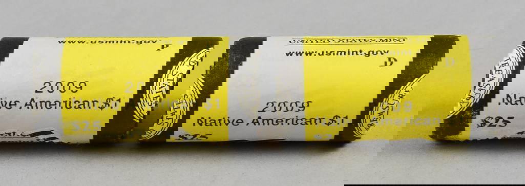 (2) 2009 Native American Roll, Sacajawea-uncirculated Auction