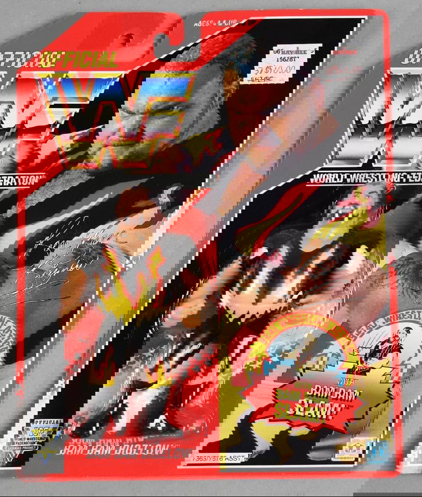 Wwf Bam Bam Bigelow W/ Bam Bam Slam - Carded - Nos Auction