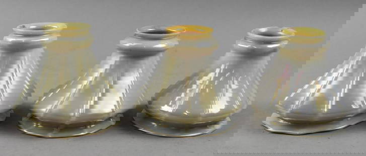 7 Pc Steuben Attributed & Quezal Art Glass Shades Auction