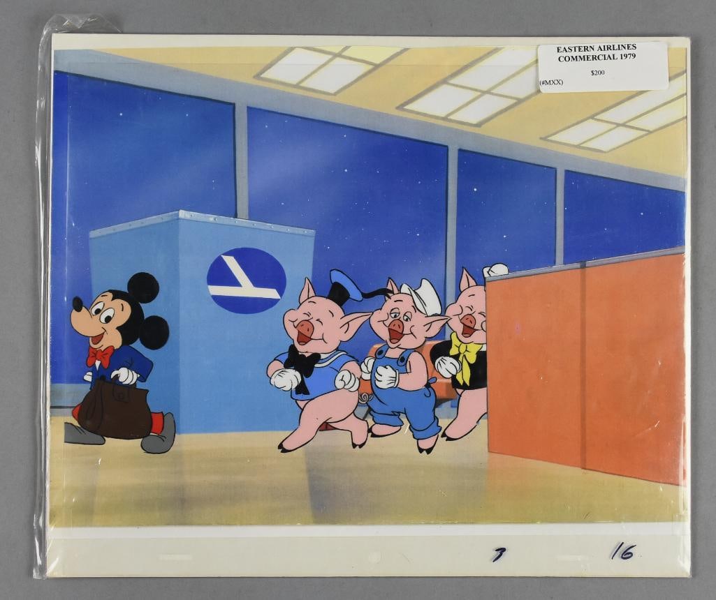 1979 Eastern Airlines Mickey Mouse/disney Animation Cel