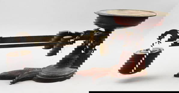 Antique 3k Cast Iron Scale Auction