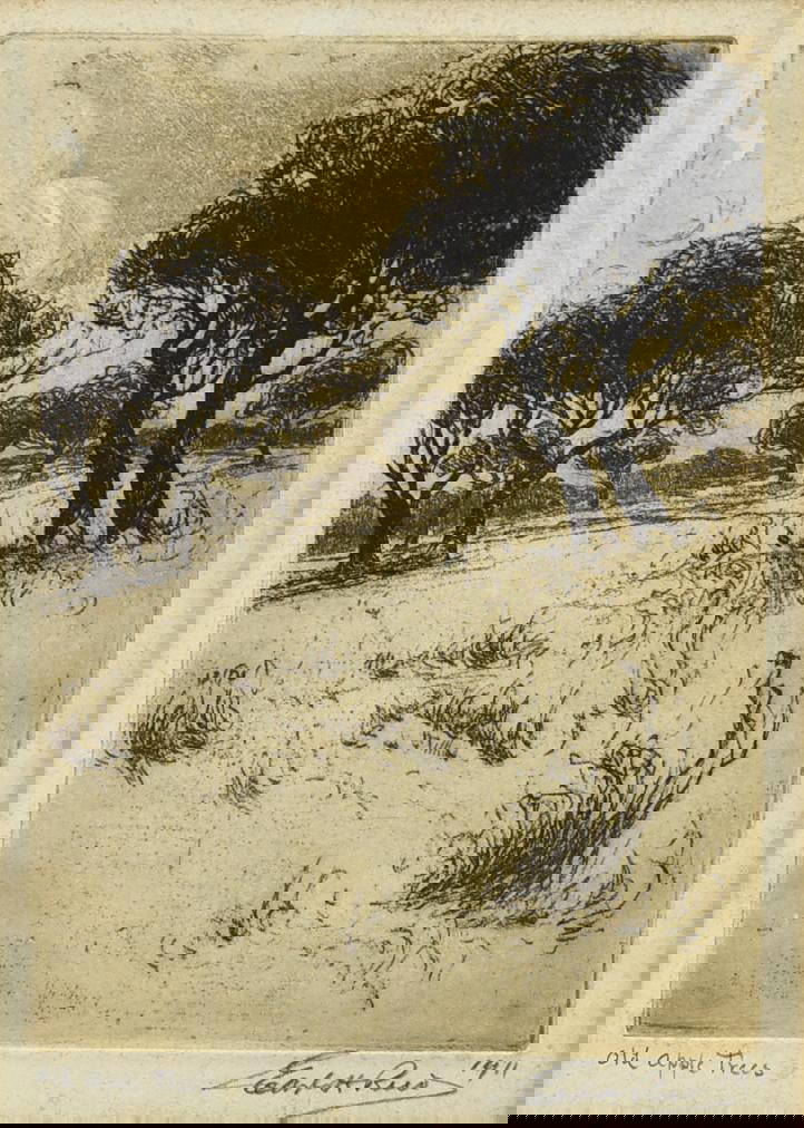 Earl H. Reed (1863-1931) Pencil Signed/dated Etching Auction