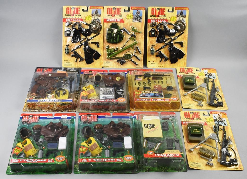 (11) 1996-2001 Gi Joe Weapon Sets - Carded - Nos Auction