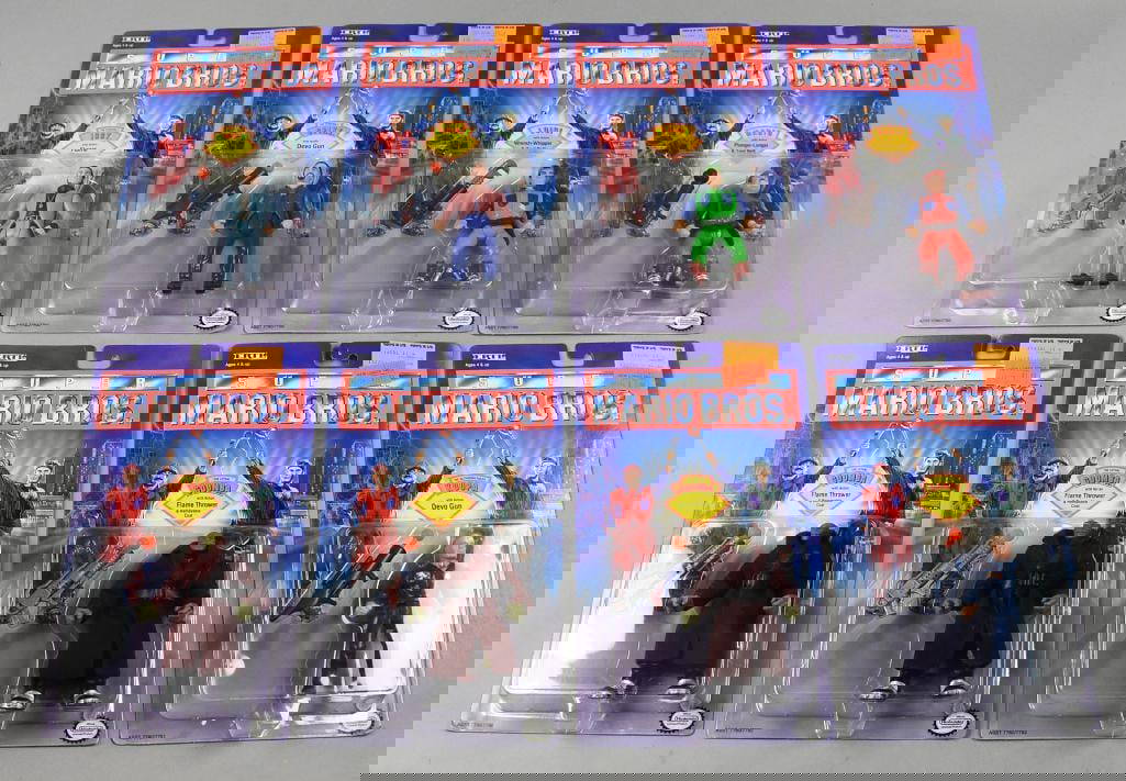 (8) Ertl Mario Bros Action Figures - Carded Auction