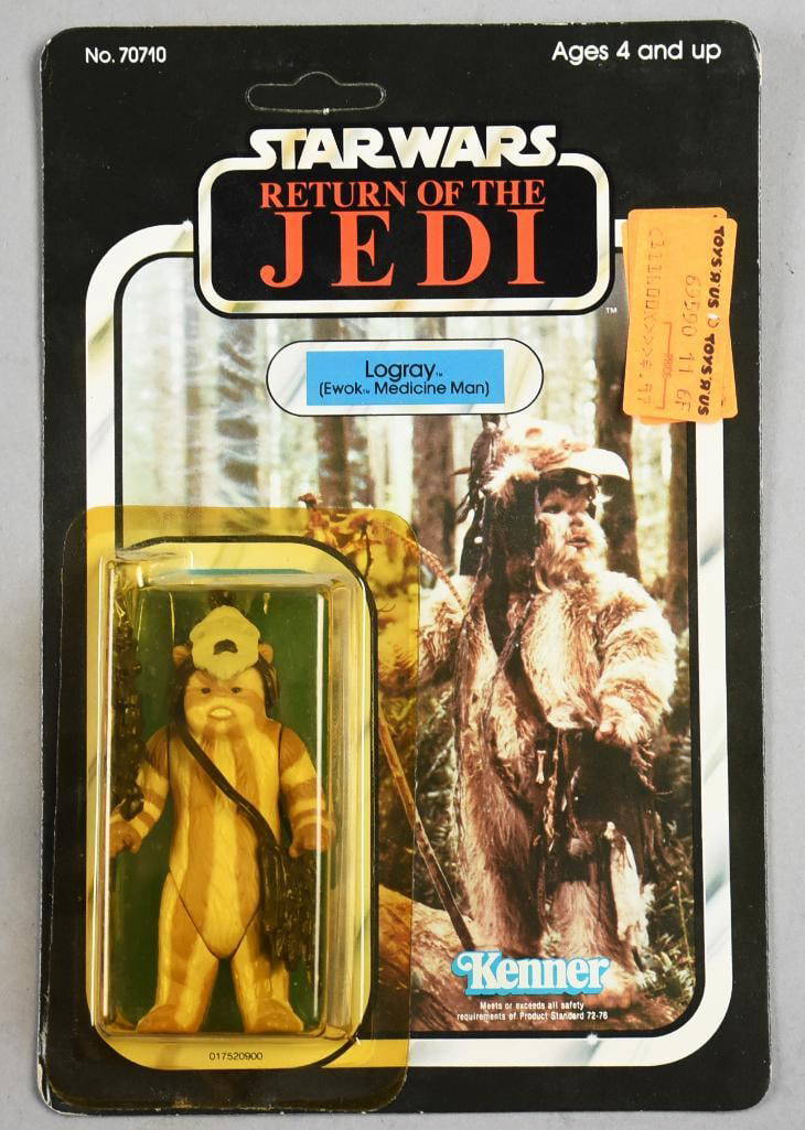 1983 Star Wars Ewok Logray 65 Back Return Of The Jedi Unpunched-moc Auction