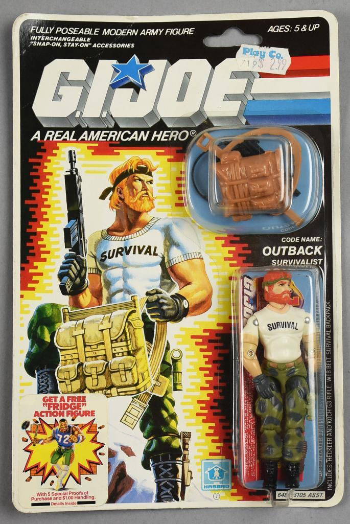 1986 Hasbro Gi Joe Outback Army Figure-moc-nos Auction