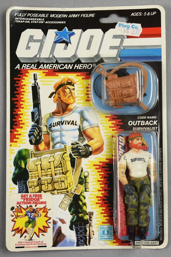 1986 Hasbro Gi Joe Outback Army Figure-moc-nos Auction