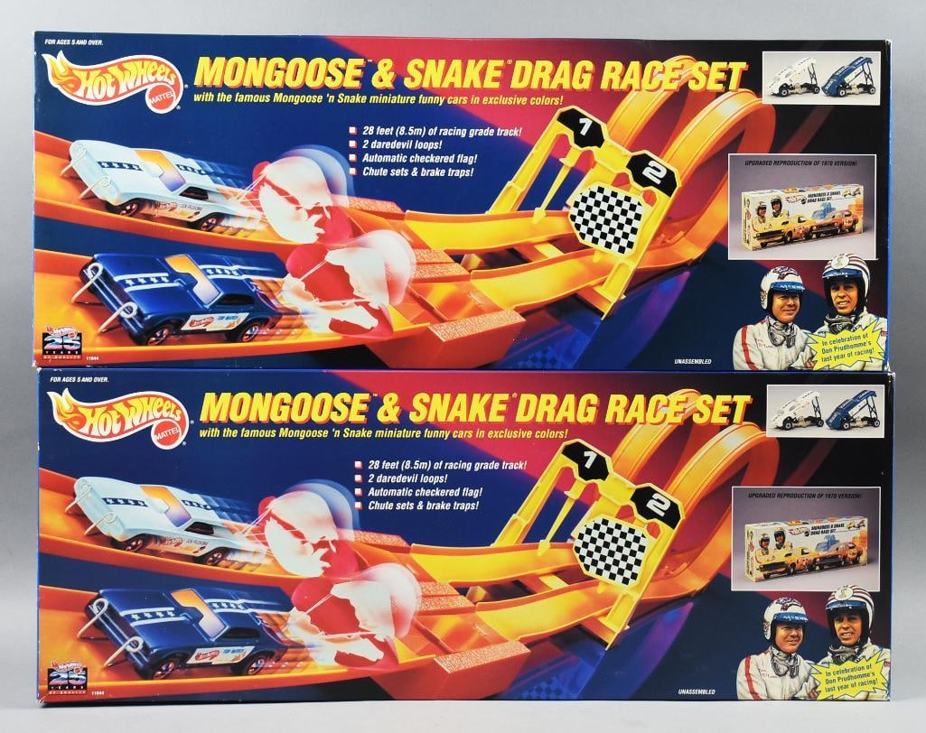 Pr. Hot Wheels Mongoose & Snake Drag Race Set-mib-nos Auction