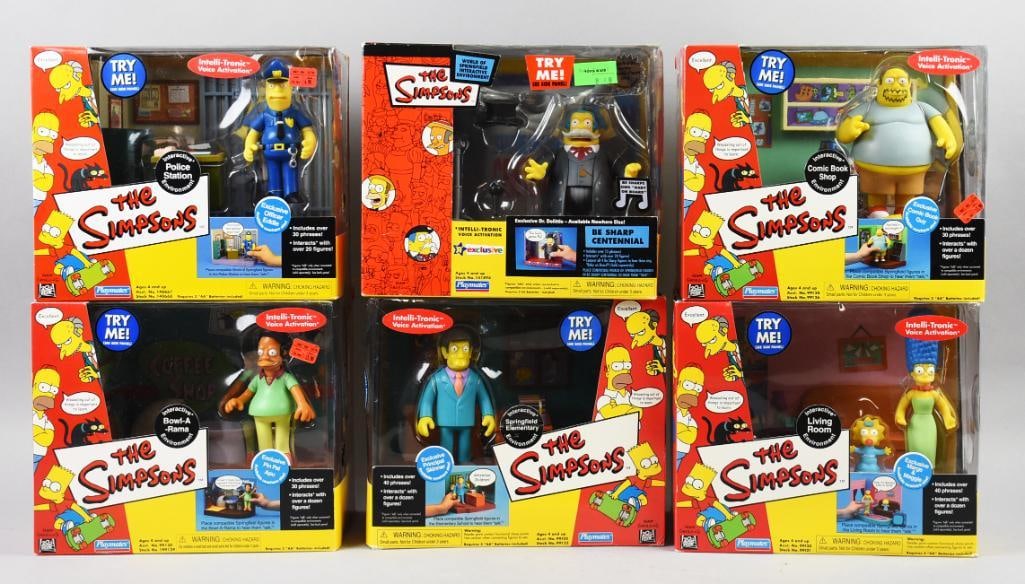 (6) Playmates Simpsons Interactive Figures-mib - Nos Auction